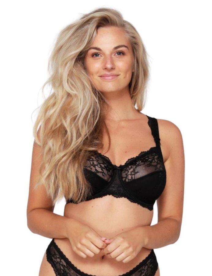 Lingadore Basic Collection Full Coverage Lace Bra - Black