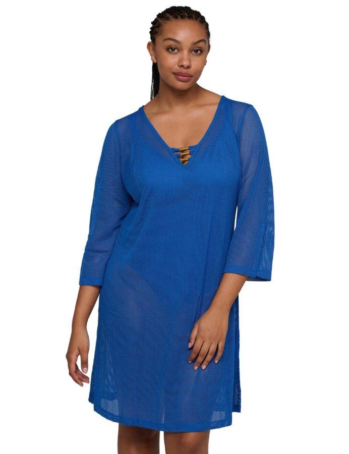 Prima Donna Swim Aswan Swimwear Kaftan - Delphinium Cheer Blue
