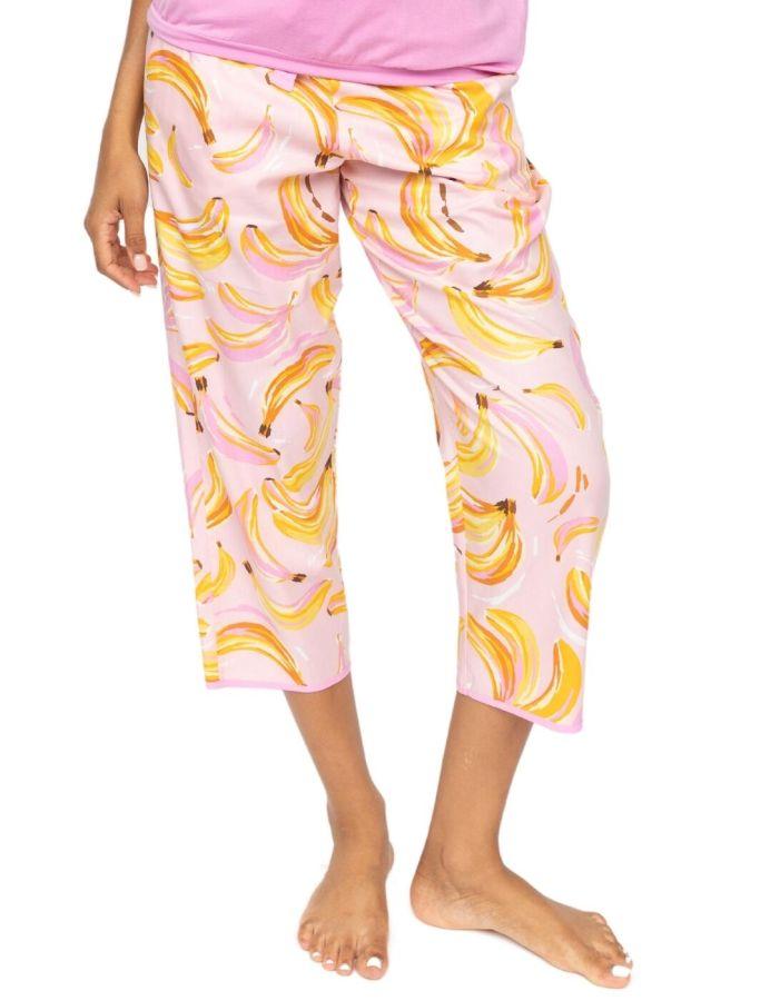 Cyberjammies Betsy Banana Print Cropped Pyjama Bottoms - Light Pink Mix ...